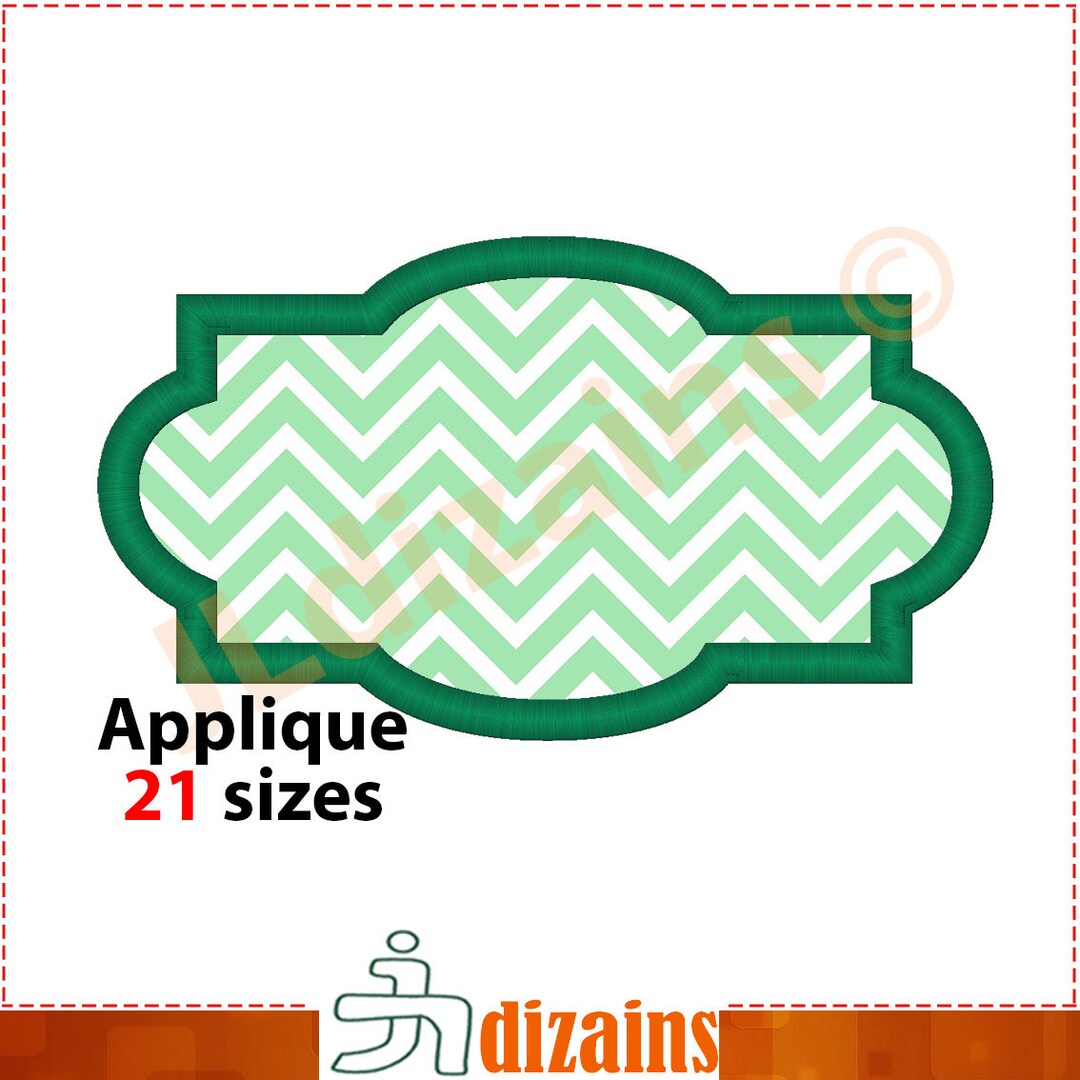 Frame Applique Design. Frame Embroidery Design. Embroidery Design Frame ...
