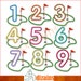 Golf Number Embroidery Applique Design Set. Golf Numbers - Etsy