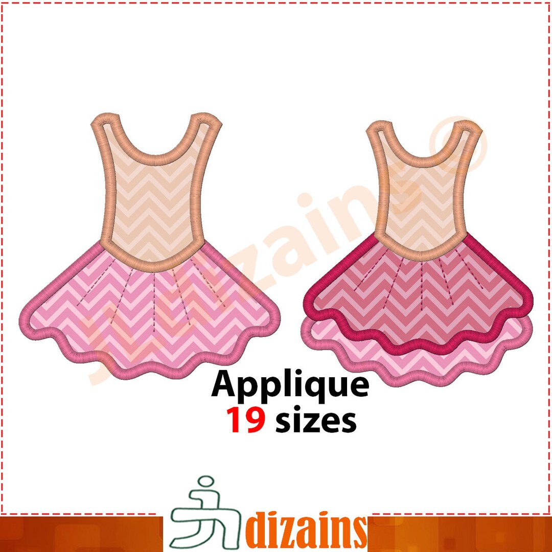 Tutu Applique Design. Tutu Embroidery Design. Applique Design Tutu ...