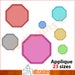 Octagon Applique Embroidery Design. Octagon Embroidery Design. Octagon ...