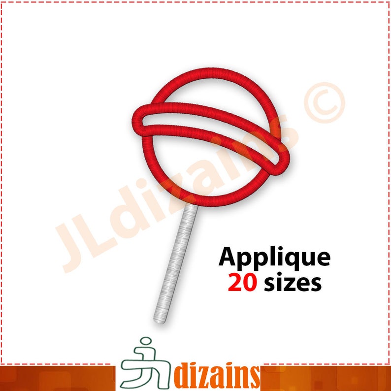 Lollipop Applique Design. Lollipop Applique Embroidery Design. | Etsy