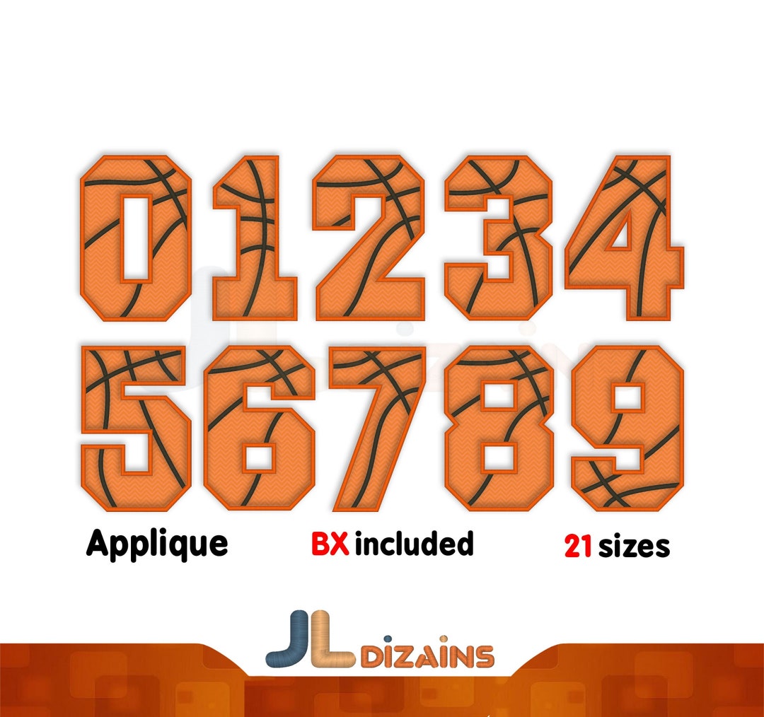Basketball Numbers Embroidery Designs. Applique Embroidery Designs With ...