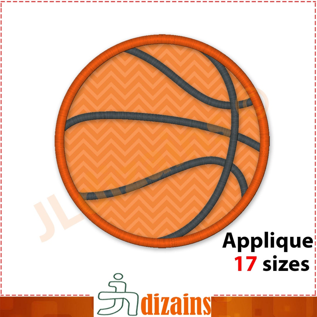 Basketball Applique Embroidery Design – Basketball Ball Machine ...