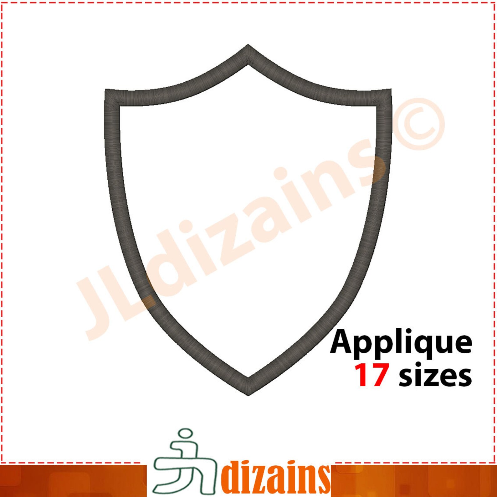 Shield Applique Embroidery Design (17 Sizes) (digital Download) - Etsy