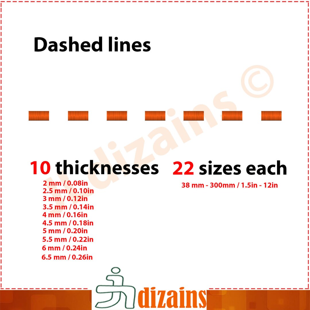 Dashed Line Embroidery Design. Dashed Lines Embroidery Designs. Dotted ...