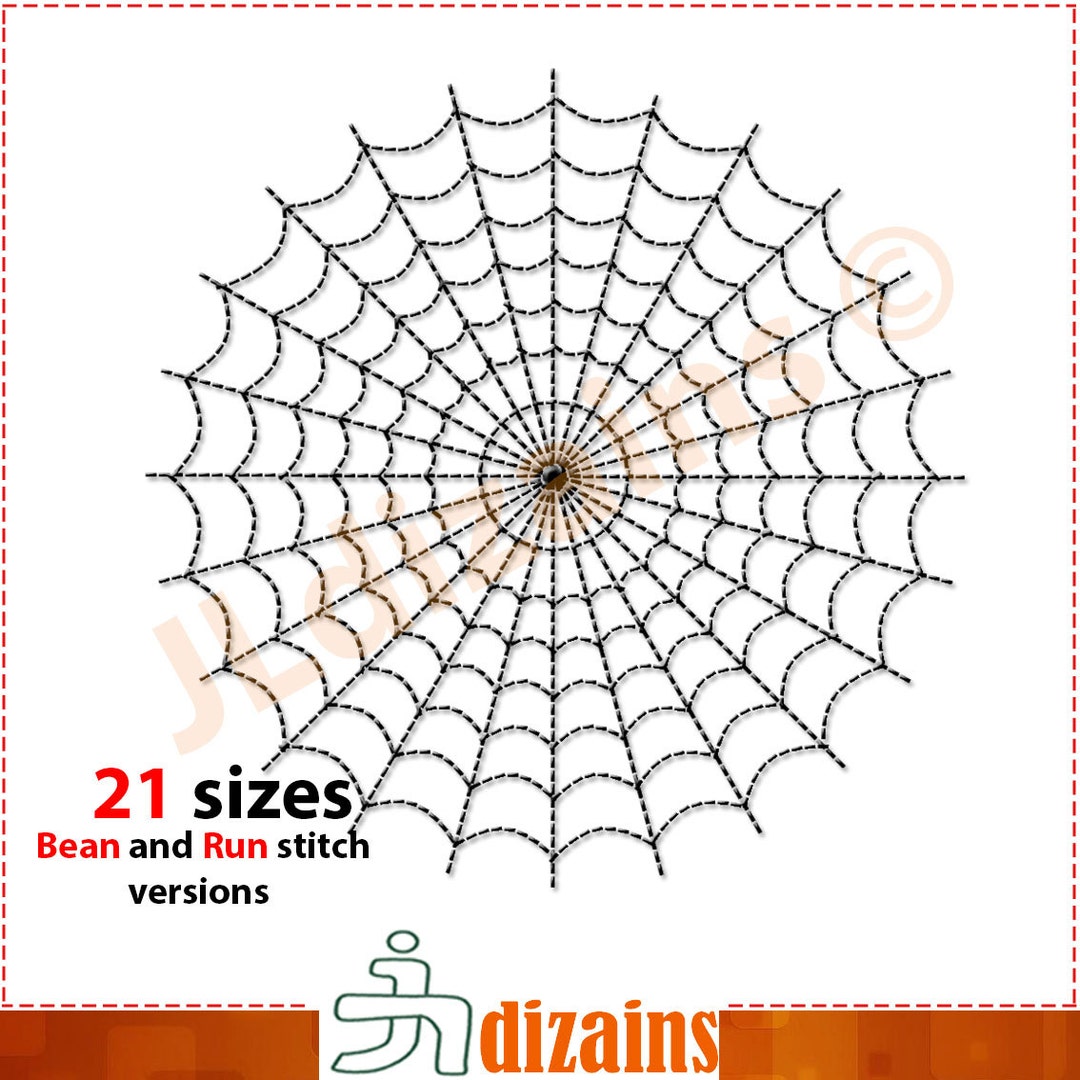 Spider Web Embroidery Design. Spiderweb Embroidery Design. Spider ...