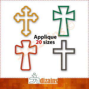 Cross Applique Design Set. Cross Embroidery Design. Embroidery Cross ...