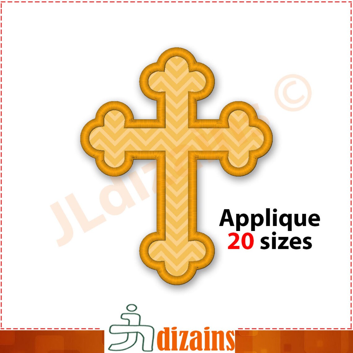 Cross Applique Design. Cross Embroidery Design. Christian - Etsy