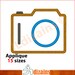 Camera Applique Design. Camera Embroidery Design. Photo Camera Applique ...
