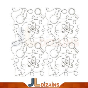 Science Quilting Embroidery Design. Science Quilt Block Embroidery ...