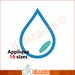 Droplet Applique Design. Droplet Embroidery Design. Water Drop ...