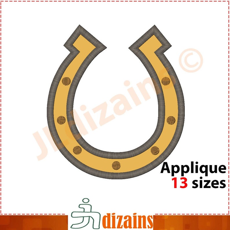 Horseshoe Embroidery Design. Horseshoe Applique Embroidery - Etsy