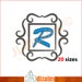 Monogram Frame Embroidery Design. Square Monogram Embroidery. Square ...