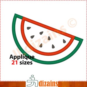 Watermelon Applique Design. Watermelon Embroidery Design. Embroidery Designs Watermelon ...