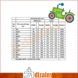 Tractor Applique Embroidery Design (13 Sizes). Farm Machine Embroidery ...