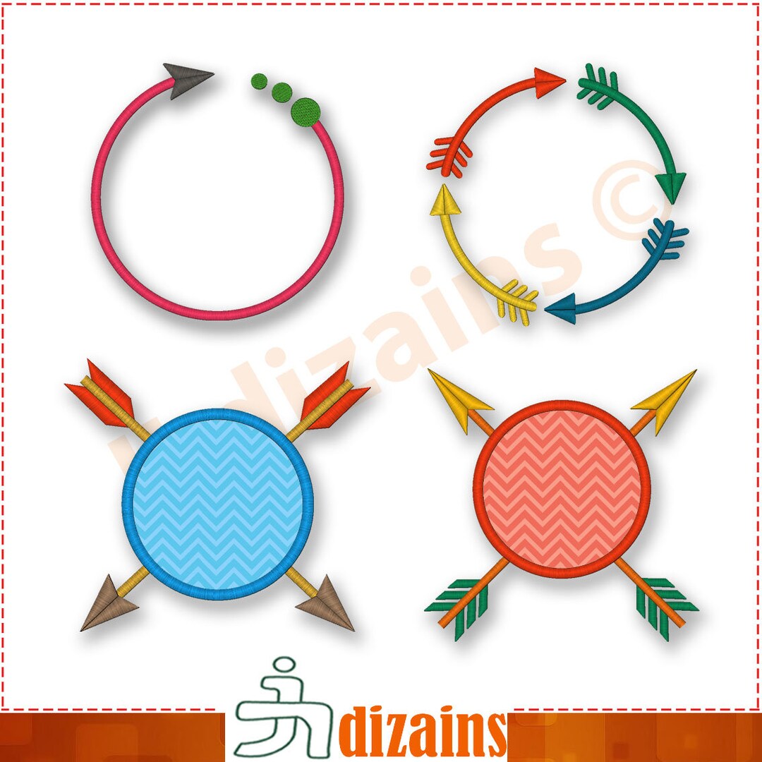 Monogram Frame Designs. Arrow Monogram Frame Embroidery. Arrow Frame ...