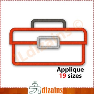 Toolbox Applique Design. Toolbox Embroidery Design. Tool Box Applique ...