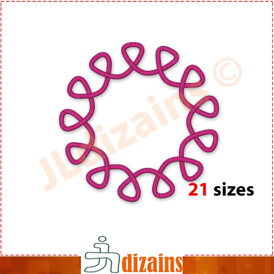 Monogram Frame Embroidery Design. Circle Monogram Embroidery Frame ...