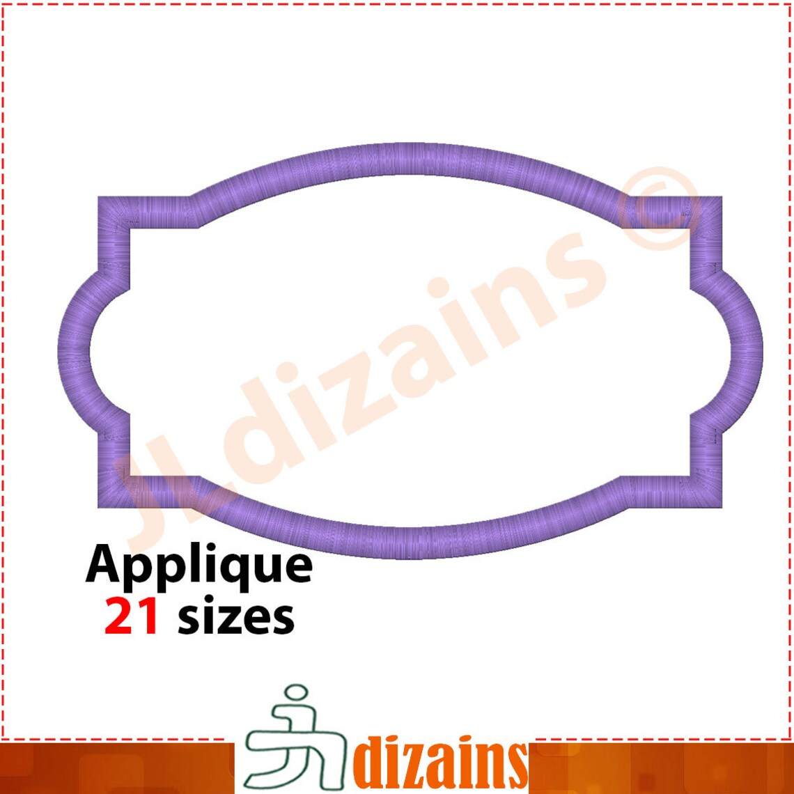 Frame Applique Design. Frame Embroidery Design. Frame - Etsy