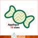 Candy Applique Design. Candy Embroidery Design. Embroidery Candy ...