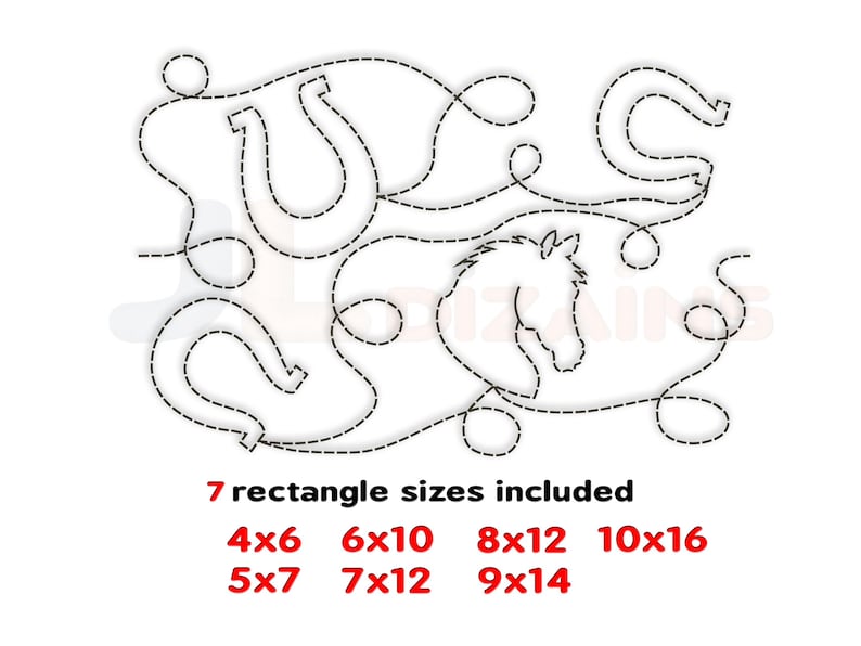 Horse Quilt Block Embroidery Design. Horse and Horseshoe Quilting ...