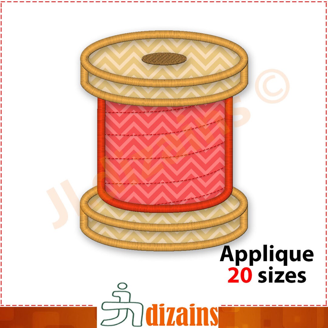 Thread Spool Embroidery Applique Design. Thread Spool Embroidery ...