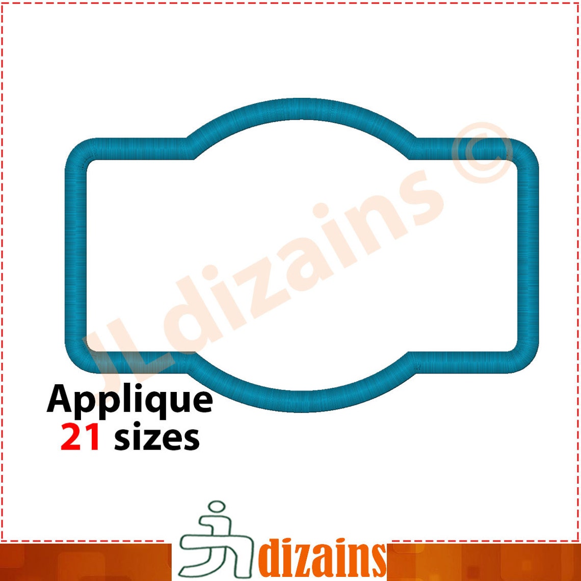 Frame Applique Design. Frame Embroidery Design. Applique | Etsy