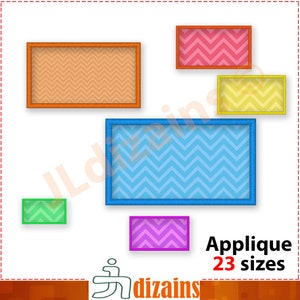 Rectangle Applique Embroidery Design. Rectangle Embroidery Design ...