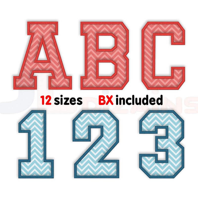 Varsity Numbers Outline - Etsy