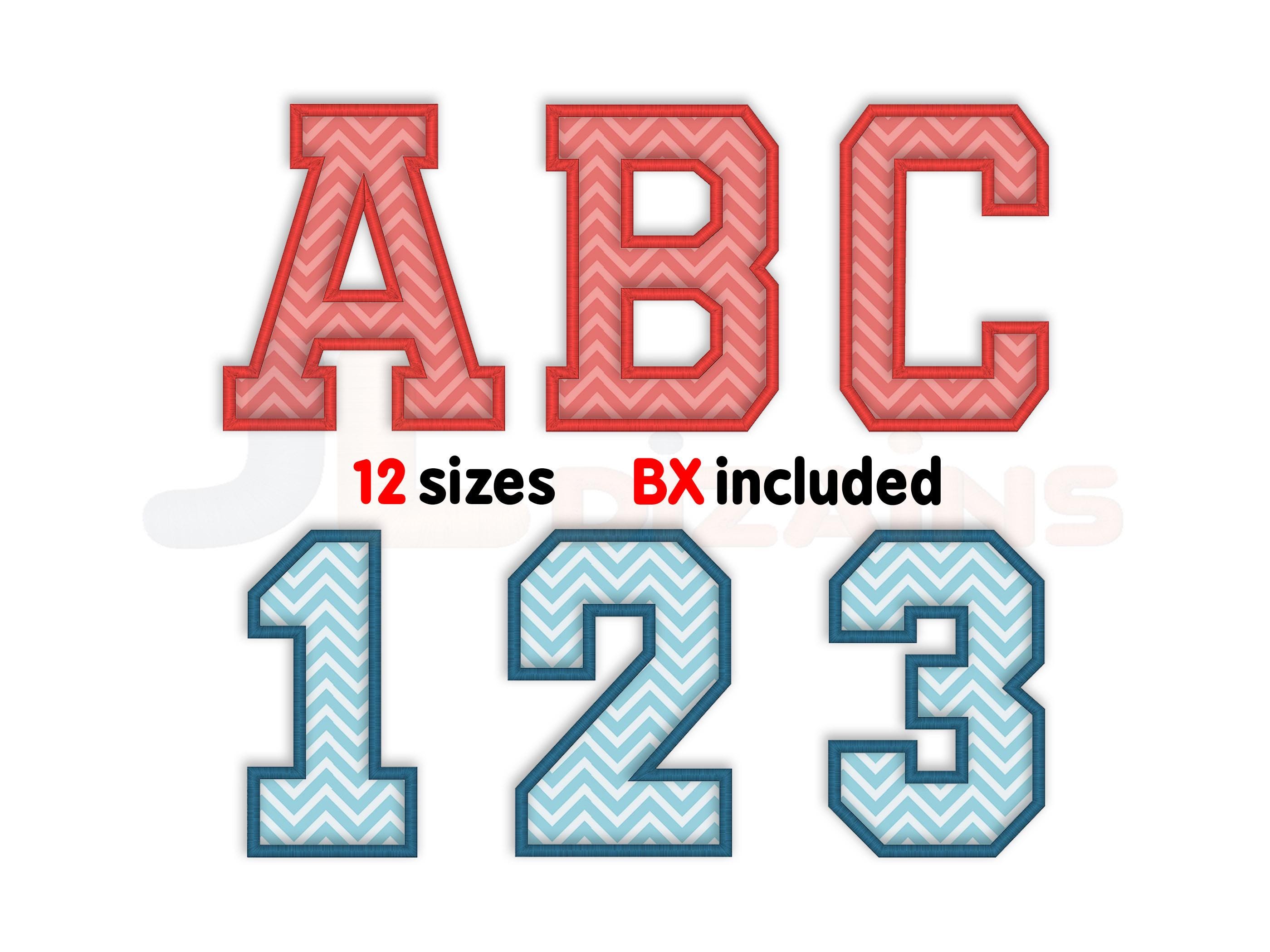 Varsity Font Numbers