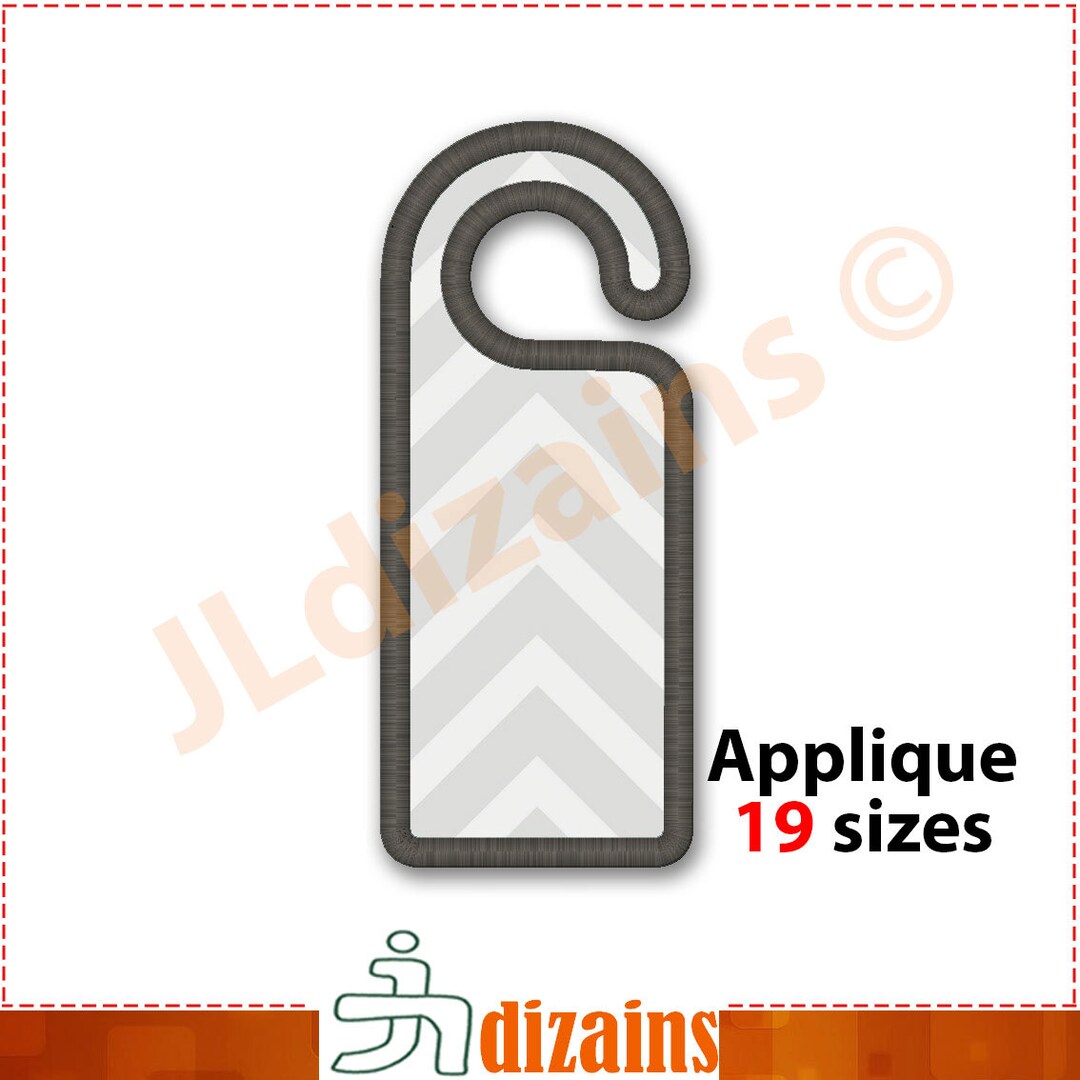 Door Hanger Applique Design. Door Hanger Embroidery Design. Door Sign ...