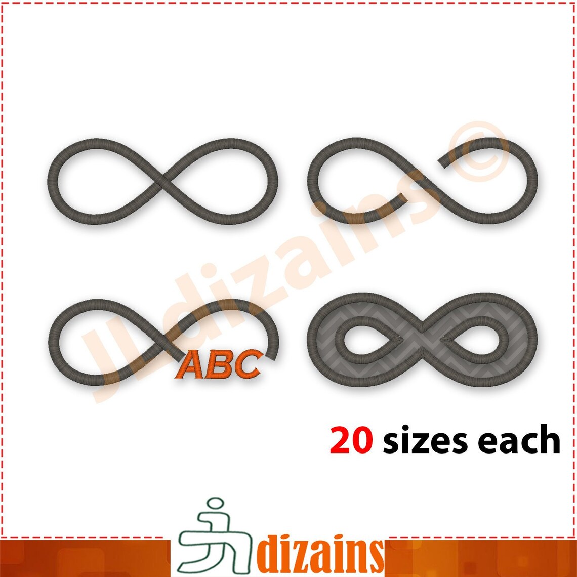 Infinity Symbol Embroidery Design Set. Infinity Embroidery. - Etsy
