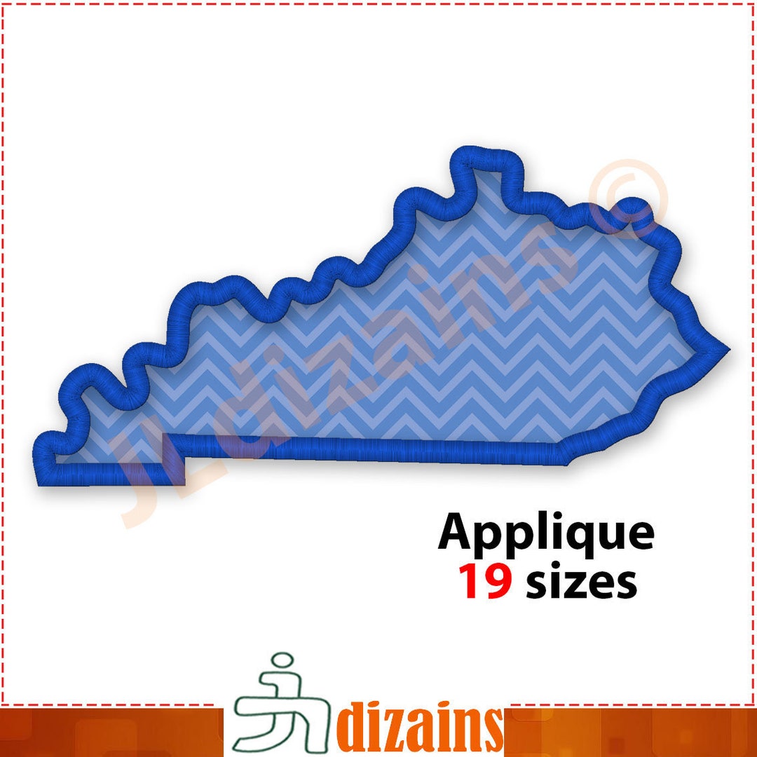 Kentucky State Applique Embroidery Design. Kentucky Machine Embroidery ...