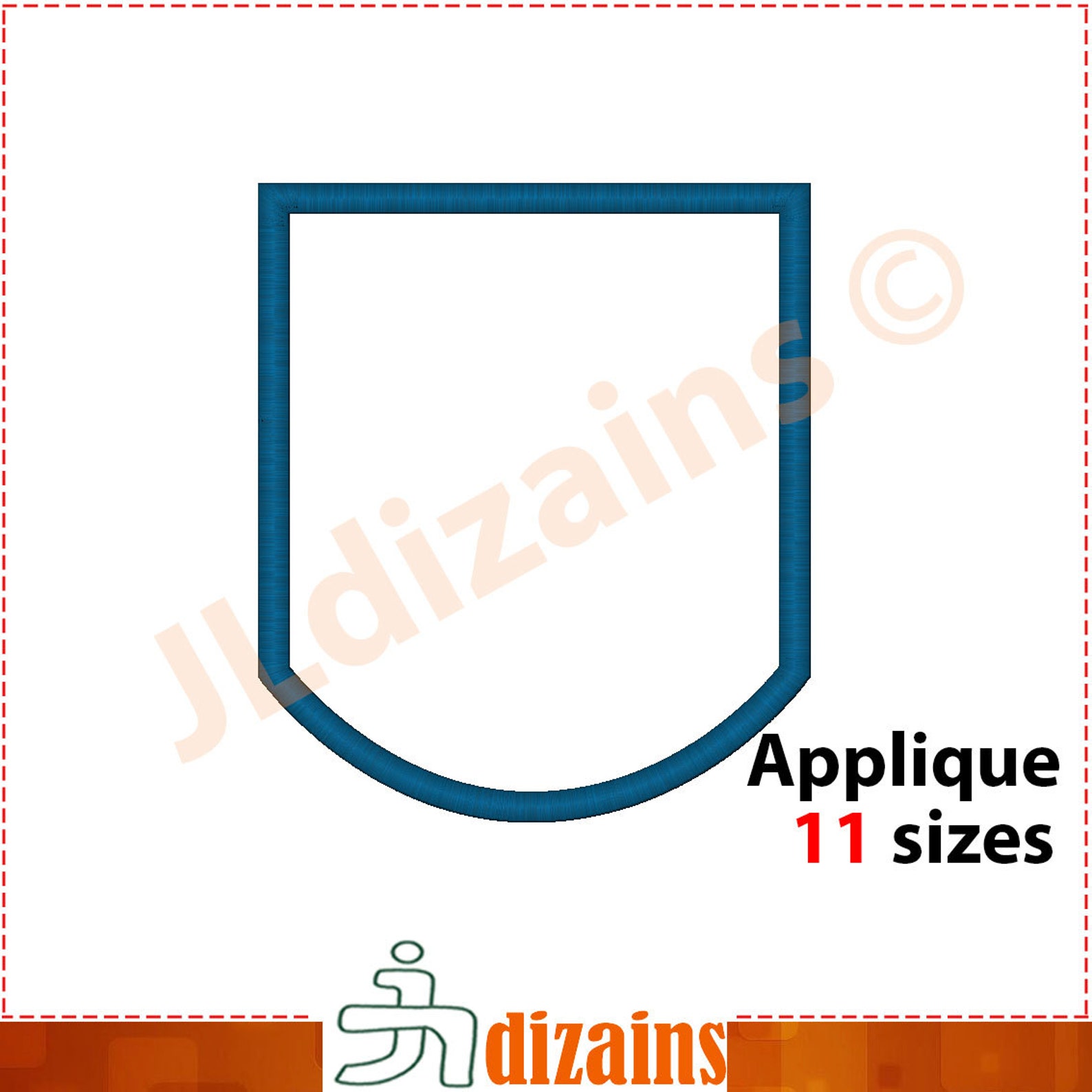 Fake Pocket Applique Design. Fake Pocket Embroidery Design. | Etsy