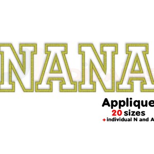 NANA Embroidery Design. NANA Applique Machine Embroidery Design With 20 ...