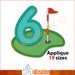 Golf Number Embroidery Applique Design Set. Golf Numbers - Etsy