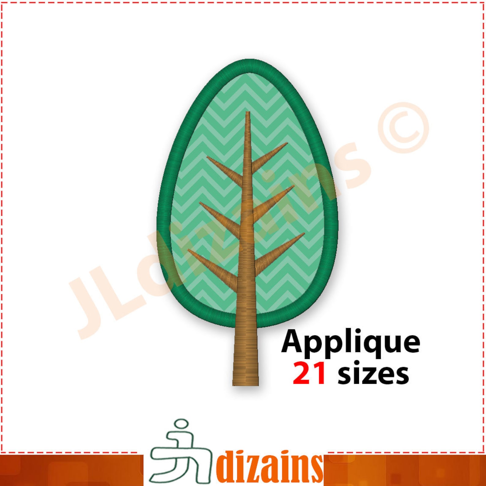 Tree Applique Design. Tree Embroidery Design. Tree Embroidery - Etsy