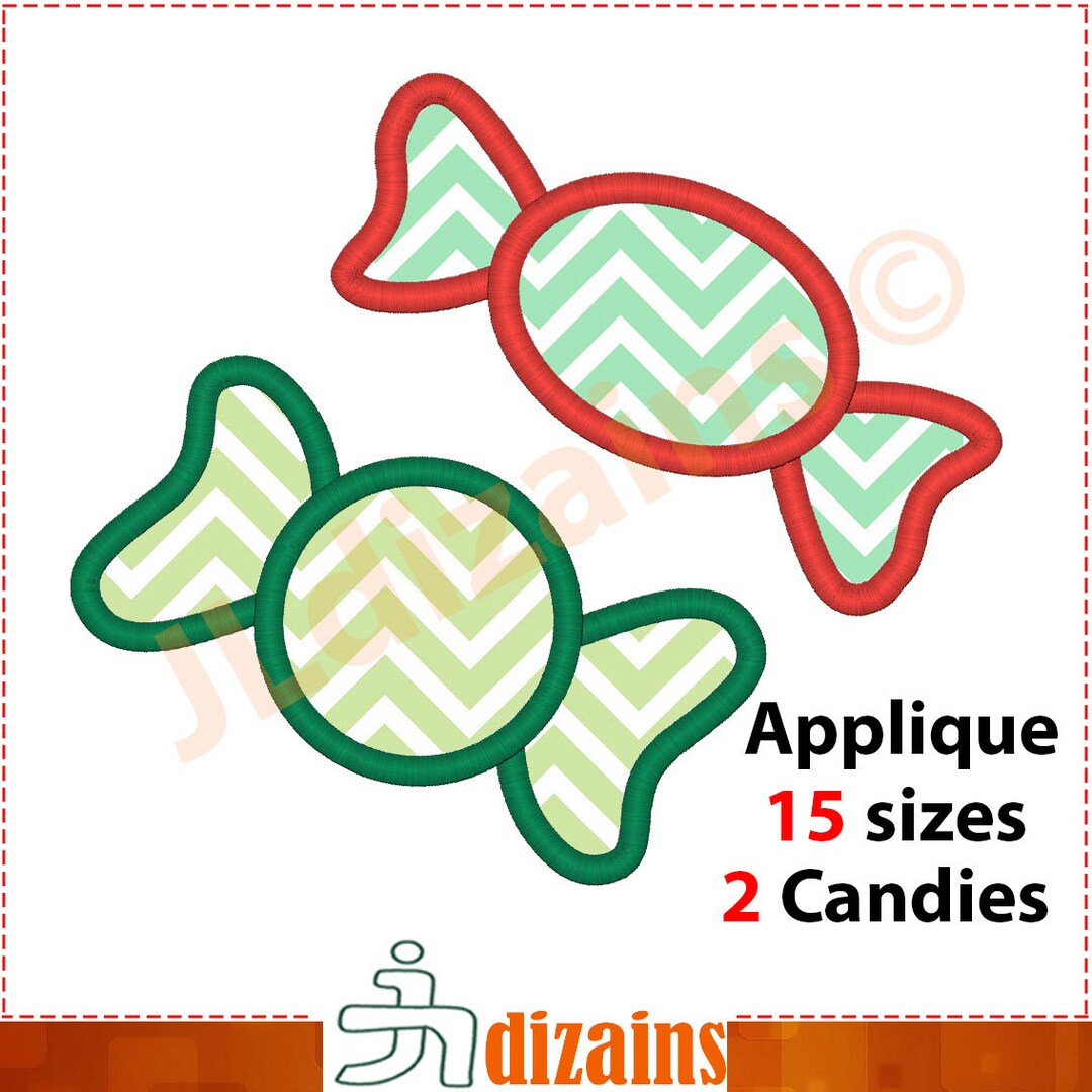 Candy Applique Design. Candy Embroidery Design. Sweets Applique Design ...