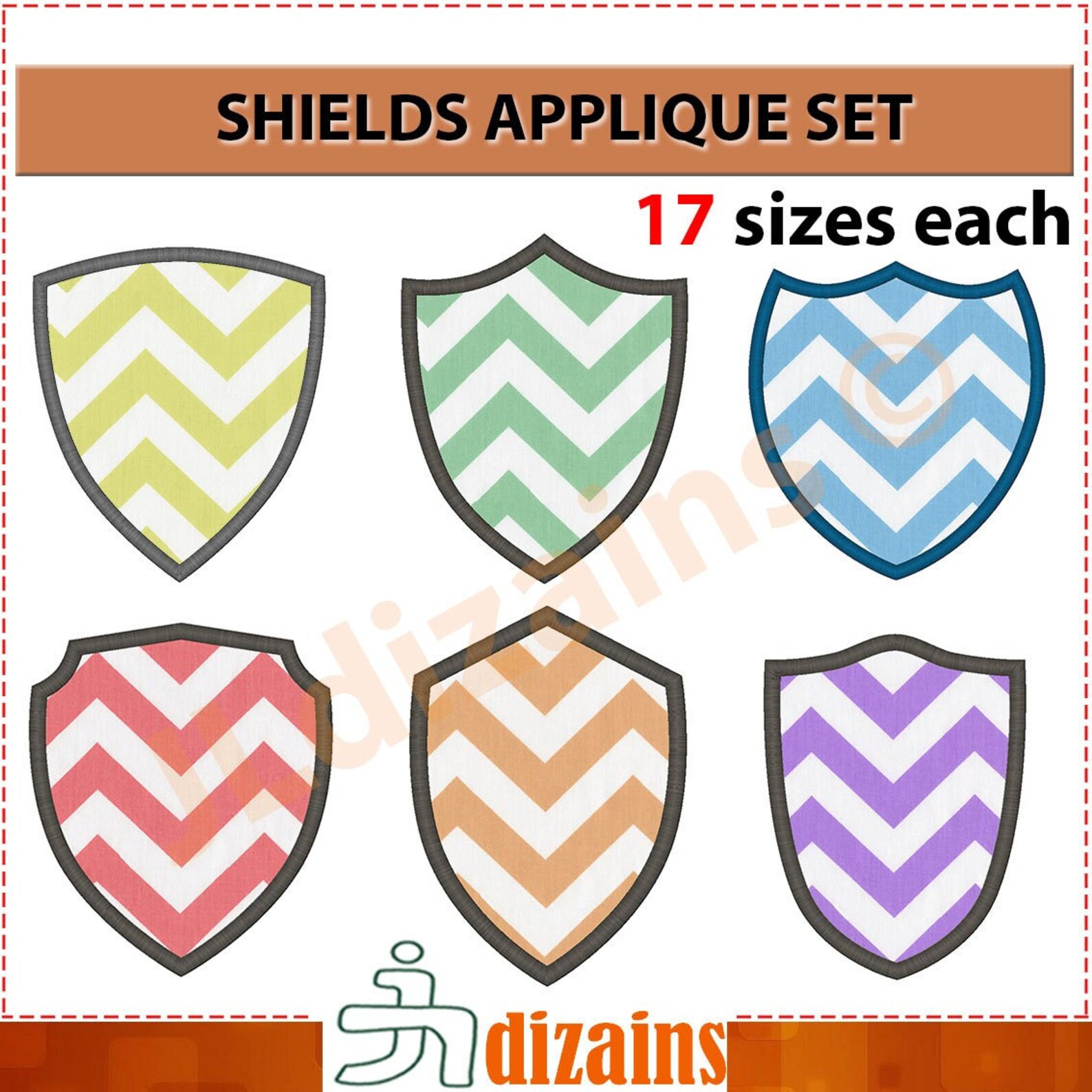 Shield Applique Design Set. Shield Embroidery Design Set. - Etsy