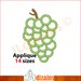 Grapes Applique Design. Grapes Embroidery Design. Embroidery Design ...