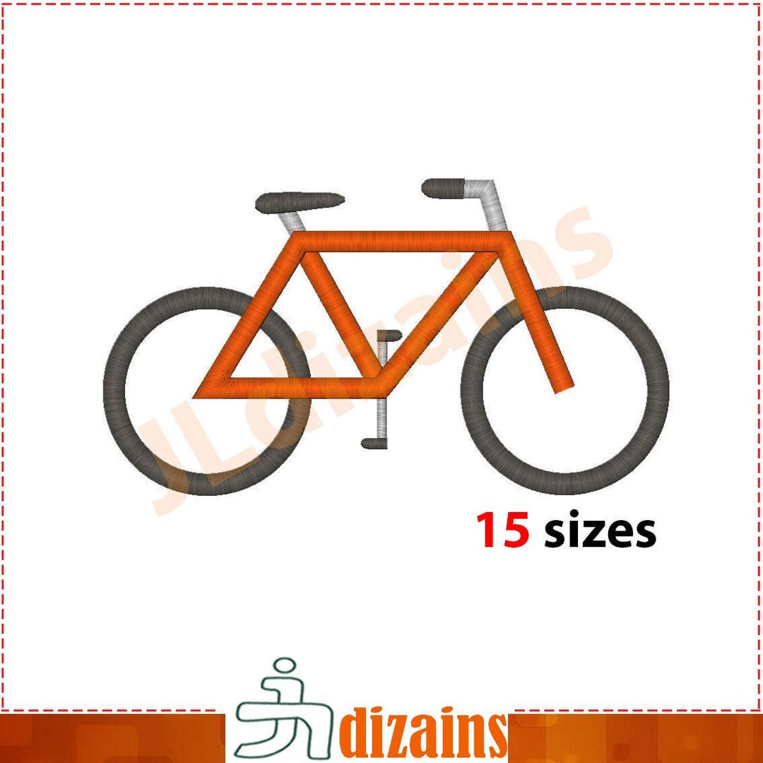 Bicycle Embroidery Design. Embroidery Design Bicycle. Cycle Embroidery ...