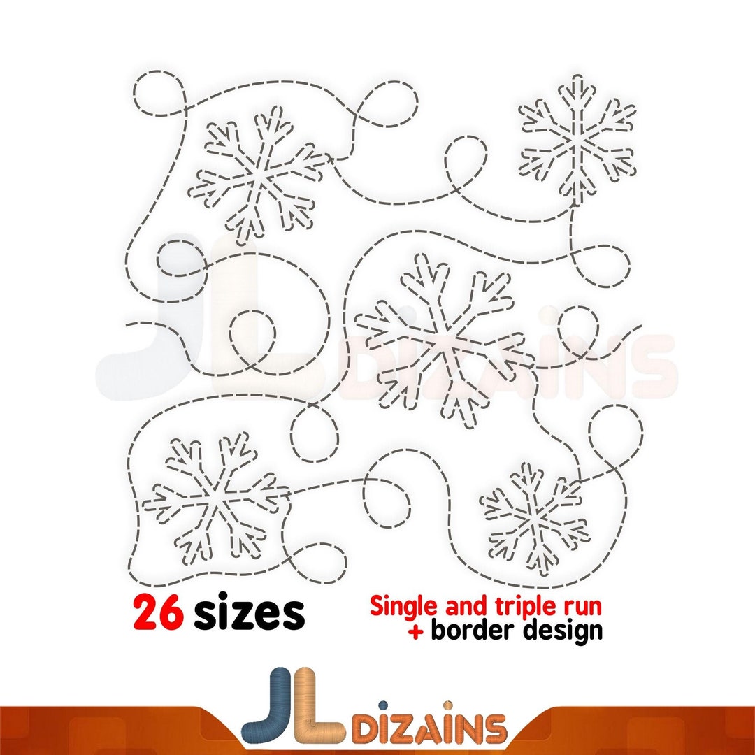 Snowflake Quilting Embroidery Design. Snowflake Quilt Block Embroidery Design. Christmas ...