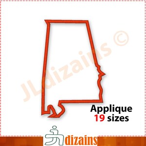 Alabama State Applique Embroidery Design. Machine Embroidery Design ...
