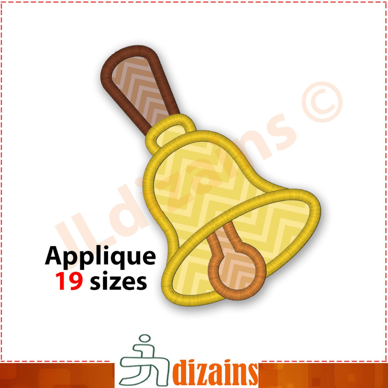 Bell Applique Design. Bell Embroidery Design. Applique Design | Etsy