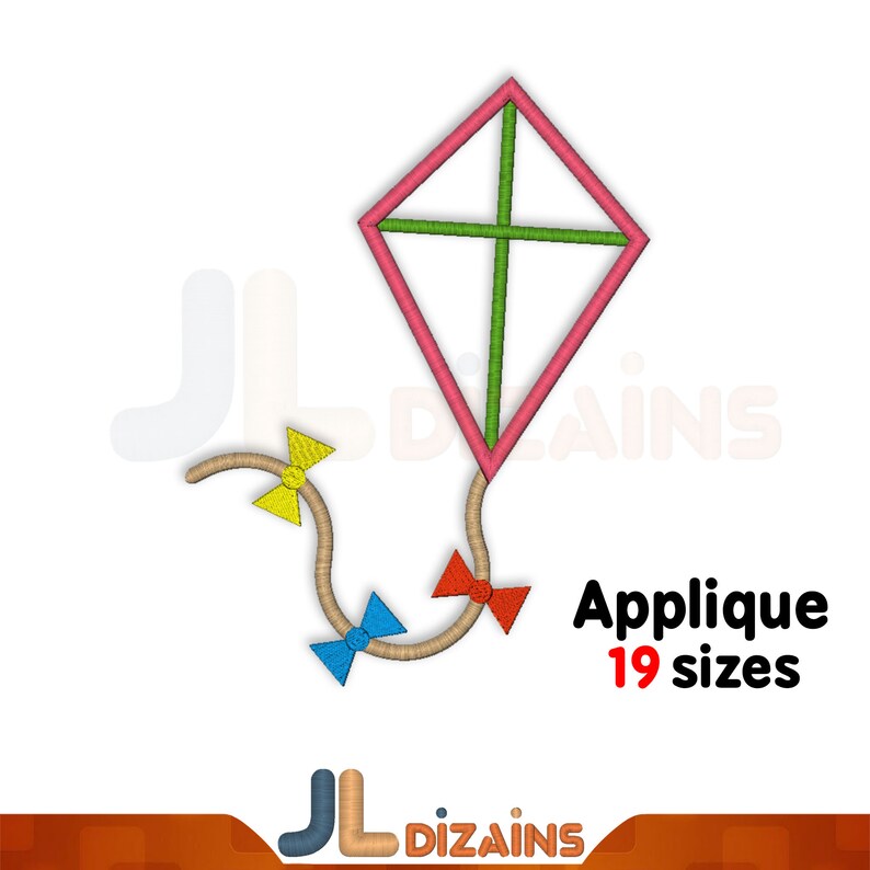 Kite Applique Embroidery Design. Kite Embroidery Design. Kite - Etsy