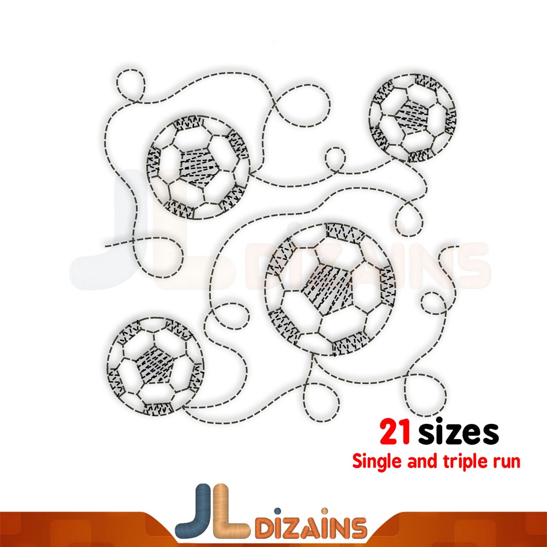 Soccer Quilt Block Machine Embroidery Design. Soccer Bolt Quilt Block ...