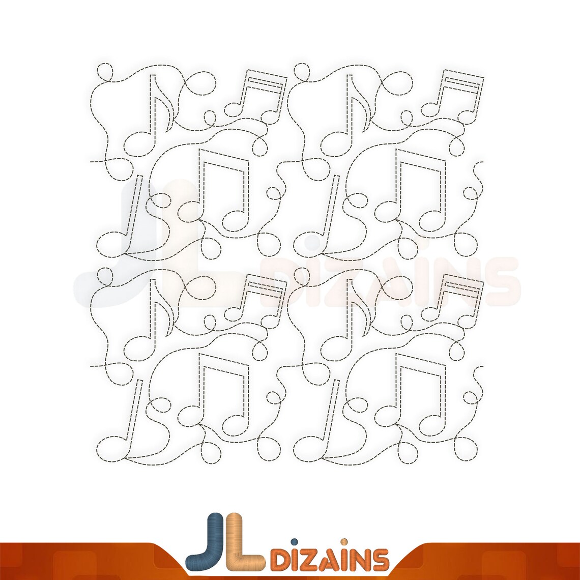 Music Quilting Embroidery Design. Music Notes Quilt Block - Etsy