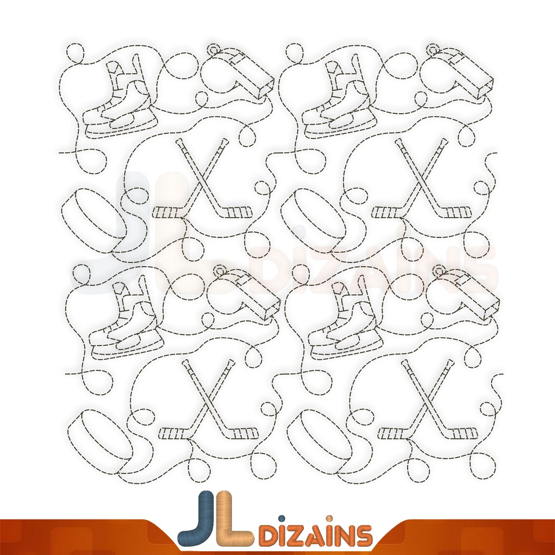 Hockey Quilting Embroidery Design. Ice Hockey Quilt Block Embroidery ...