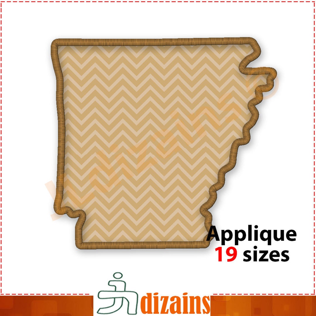 Arkansas State Applique Embroidery Design. Machine Embroidery Design ...