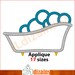 Bathtub Applique Design. Bath Embroidery Design. Bath Applique Design ...